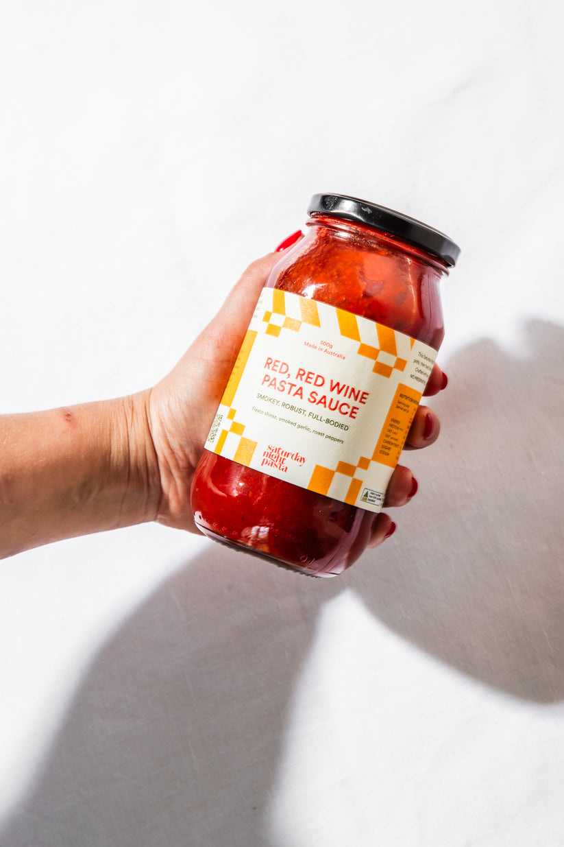Red, Red Wine Pasta Sauce 500g – Saturday Night Pasta